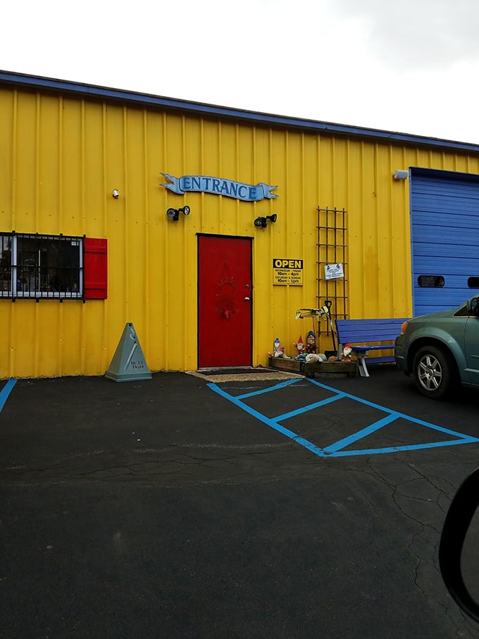 That red door isn't just an entrance—it's a portal to the past, where every knob turn promises adventure and unexpected discoveries.