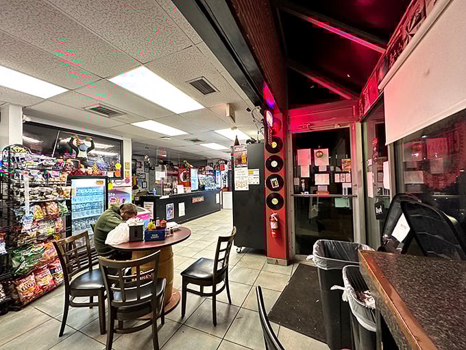 Inside, vinyl records line the walls while hungry patrons find sanctuary. This isn't just a meal stop&mdash;it's a time machine to simpler, more delicious days.