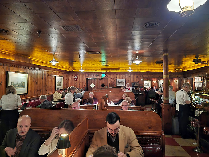 Step inside and time stands still. Wood-paneled walls, intimate lighting, and red leather booths create the perfect backdrop for meat-based memories.