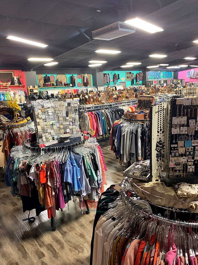 A kaleidoscope of color-coded racks stretches to the horizon. This isn't just shopping&mdash;it's a sartorial safari where patience yields the best trophies.