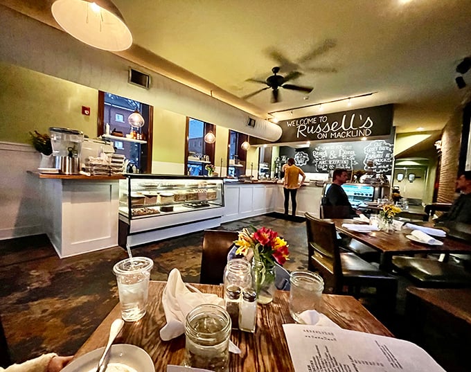 Step inside and discover the warm, inviting atmosphere where chalkboard menus meet rustic wooden tables&mdash;a perfect setting for breakfast greatness.