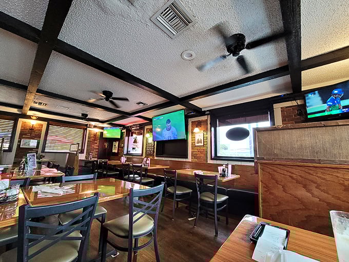 Step into a cozy time warp where British pub meets Florida sports bar. The perfect spot for a pint and Premier League match.