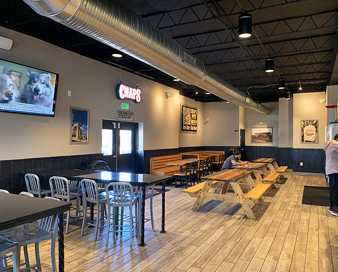 Inside, picnic tables and no-frills decor tell you everything you need to know: the focus here is on the meat, not the ambiance.