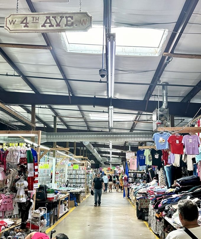Organized chaos at its finest! The "avenues" of La Vaquita guide shoppers through a labyrinth of possibilities beneath skylights that bathe bargains in natural light.