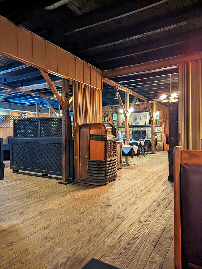 Step inside and time travel to the golden age of steakhouses&mdash;wooden beams, vintage jukebox, and the promise of carnivorous delights await.