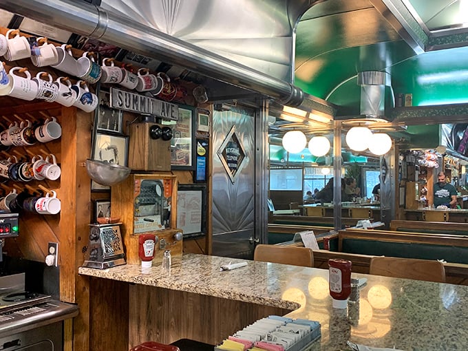 Inside, the counter culture thrives with hanging mugs and vintage charm. This isn't manufactured nostalgia&mdash;it's the real deal that's earned every patina of its character. 