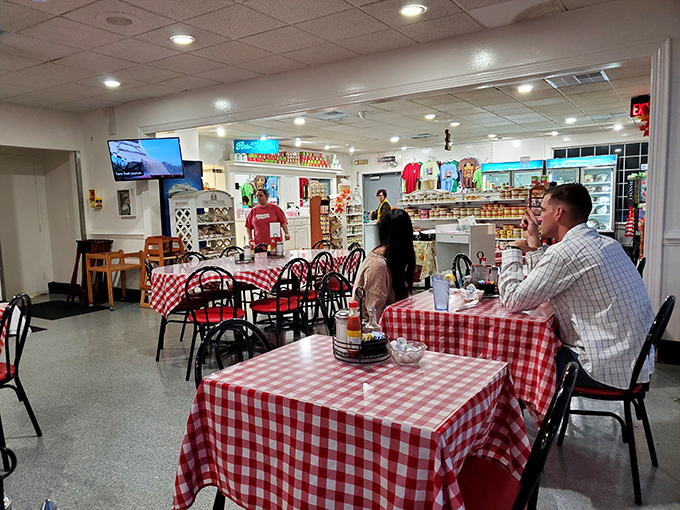 Red-checkered tablecloths aren't just decoration&mdash;they're a promise that whatever lands on your plate will taste like childhood memories.