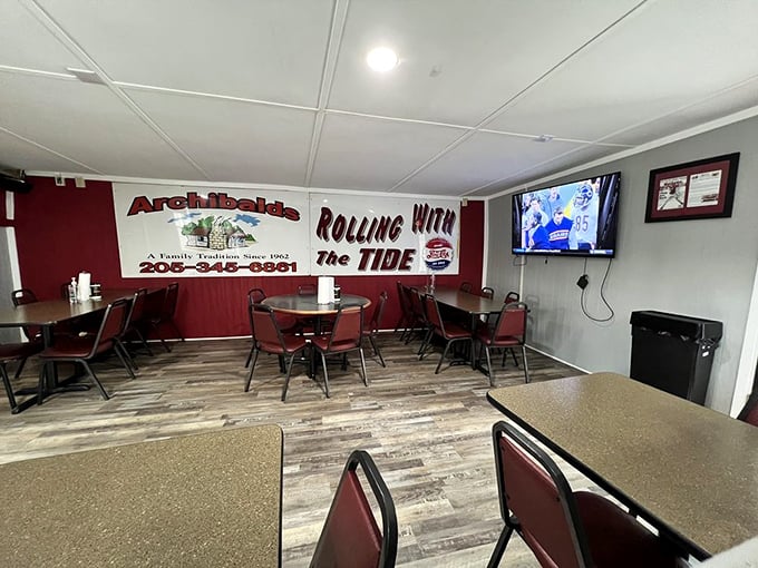Alabama pride meets BBQ tradition in this no-frills dining room. "Rolling with the Tide" indeed&mdash;this place has been riding a wave of flavor since 1962.