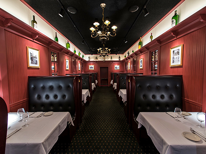 Step inside and time slows down &ndash; rich mahogany paneling, white tablecloths, and leather booths create an atmosphere where steak is serious business and conversation flows freely.