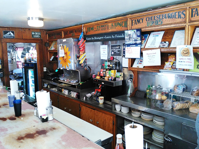 Counter culture at its finest! The vintage wooden interior feels like stepping into a time machine where calories don't count and conversation flows freely.