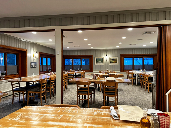 Simple wooden tables and warm lighting create the perfect stage for culinary drama. No pretension here—just the promise of honest food and good company.