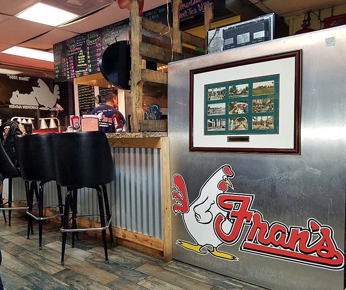 Inside, the rustic charm and chicken-themed decor tell you immediately: this place isn't winging it when it comes to poultry passion.
