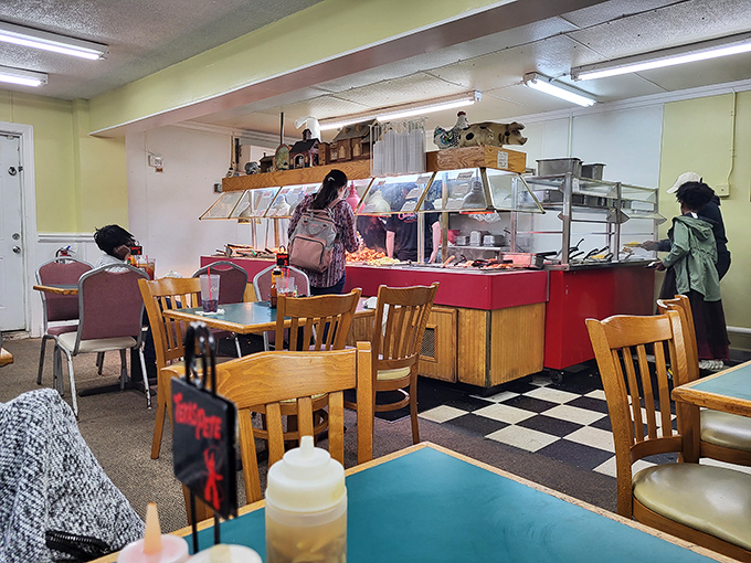 Step inside to a checkerboard floor and buffet line where locals know the real Wilmington dining scene happens, no reservations required.