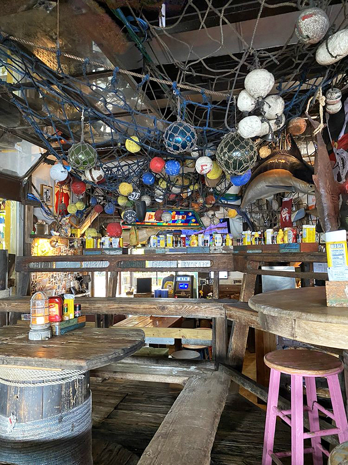 Nautical chaos meets burger brilliance. Where fishing nets and buoys create the perfect atmosphere for serious eating&mdash;like dining inside a seafarer's dream.