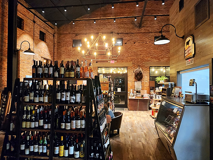 Wine lovers, rejoice! This isn't just a display; it's a carefully curated library of happiness waiting to be uncorked.
