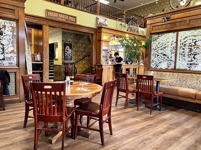 Step inside and the "FRESH BAKED PIES" sign isn't just decoration&mdash;it's the North Star guiding hungry pilgrims to dessert nirvana.