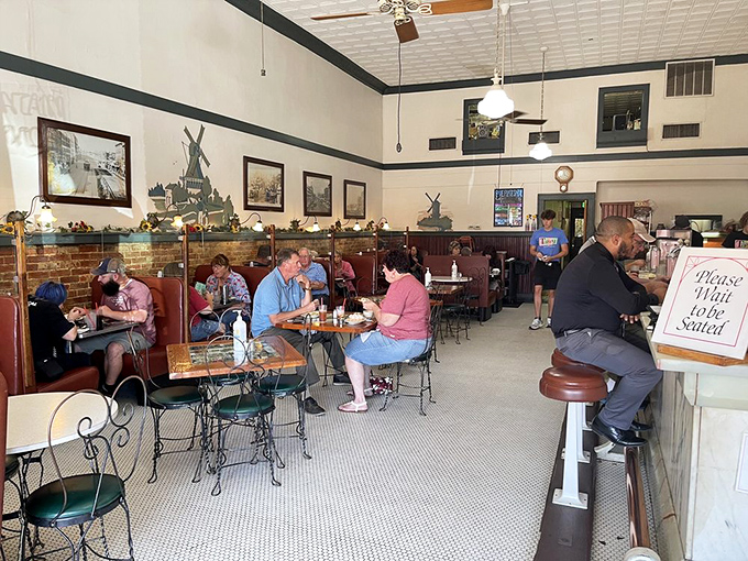 Step inside and suddenly you're transported to a simpler time&mdash;leather booths, ceiling fans, and conversations that flow as easily as the coffee refills.