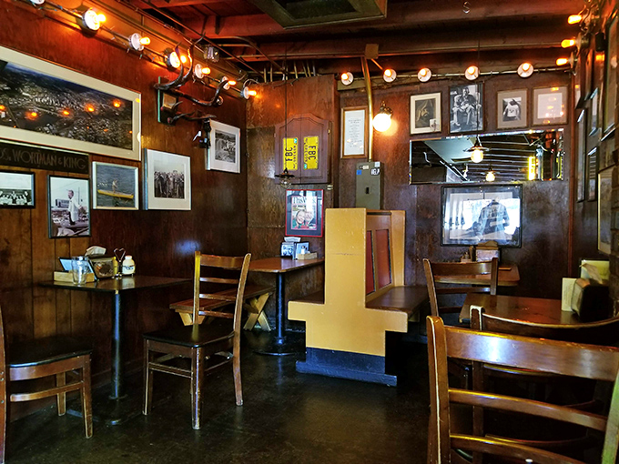 Wood-paneled walls adorned with decades of memories create that rare atmosphere money can't buy&mdash;genuine character with a side of comfort.