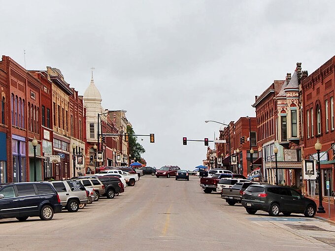 Main Street Guthrie—where parallel parking skills from your driver's test finally come in handy and Victorian architecture makes you feel underdressed.