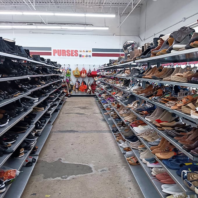 Shoe heaven or podiatric purgatory? Either way, this endless aisle of footwear promises the perfect pair at prices that won't kick your budget.