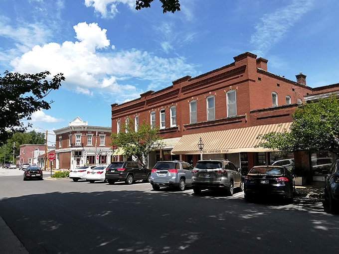 Downtown Ste. Genevieve's brick facades and striped awnings create a Norman Rockwell painting come to life, where history and small-town charm coexist beautifully.