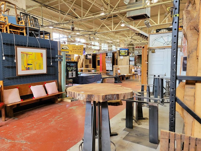 Custom-crafted tables showcase the marriage of old and new. That live-edge wood slab could tell stories your IKEA furniture only dreams about.