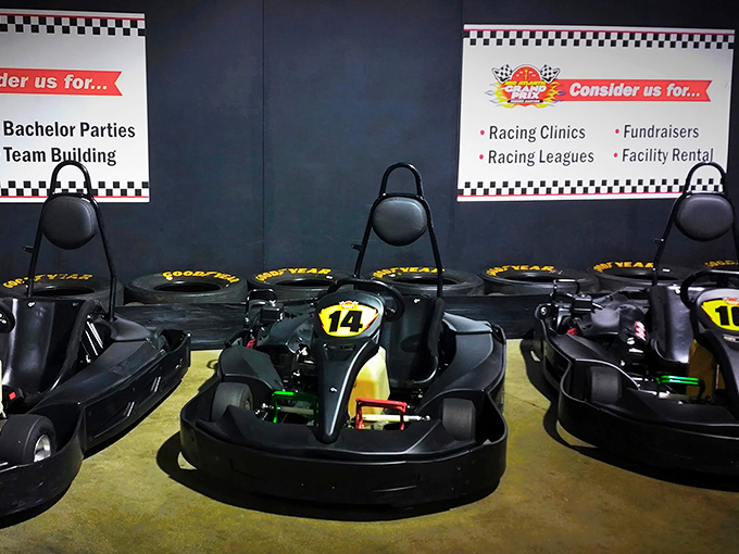 Pit stop perfection! These sleek go-karts aren't your childhood bumper cars &ndash; they're the perfect mix of speed and safety, like dating in your 50s.