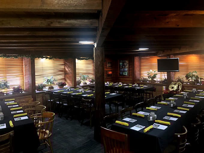 Step inside and you're greeted by a dining room that feels like a cozy cabin retreat, minus the bears and plus the seafood.