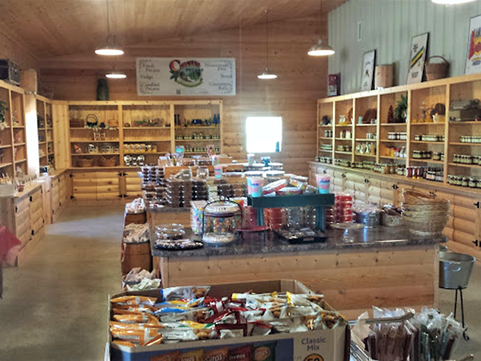Wooden shelves lined with treasures as far as the eye can see. Like the general store your grandparents reminisced about, only with better snacks.