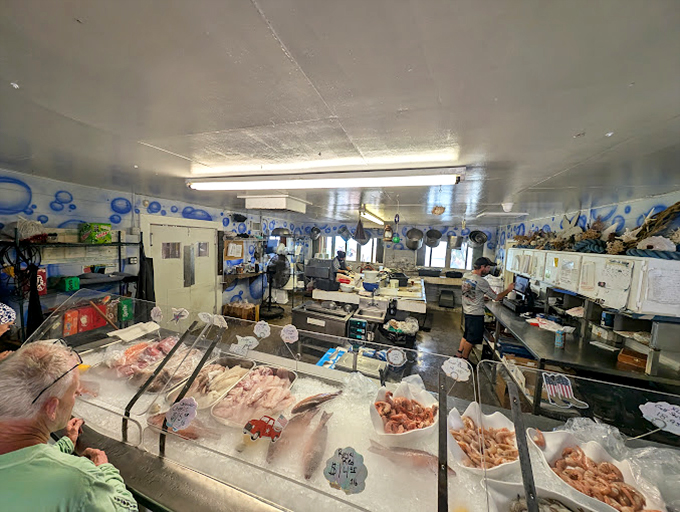 Where the magic happens &ndash; fresh catches displayed on ice, a seafood lover's dream where decisions become deliciously difficult.