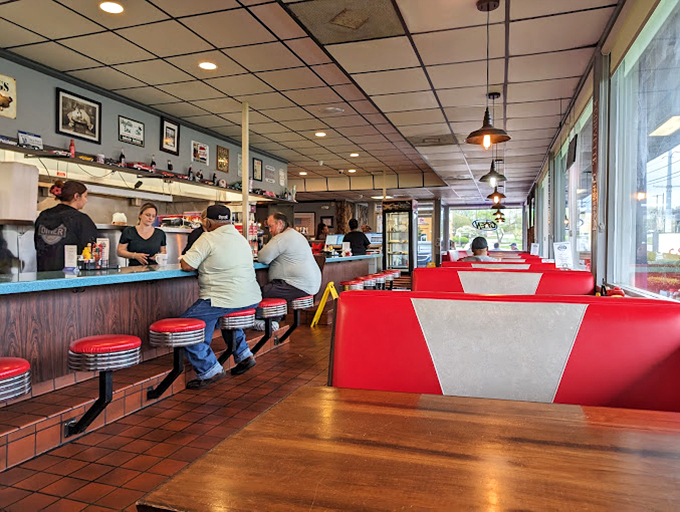 Classic Americana in every corner&mdash;red vinyl booths, counter seating, and the constant hum of conversation that's as comforting as the menu.