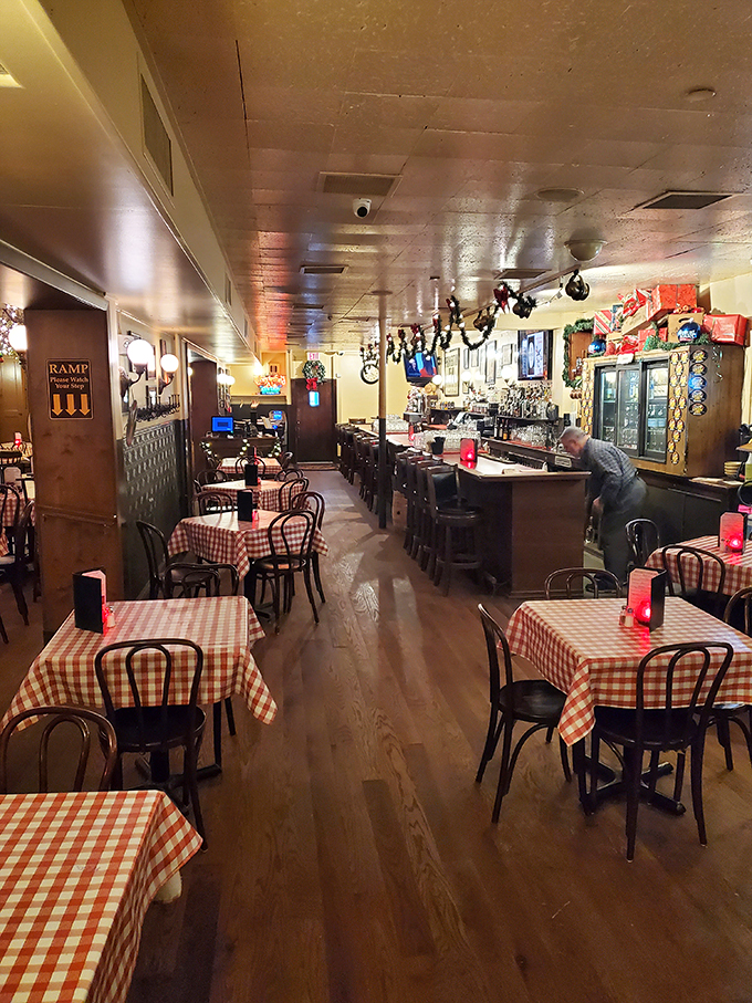 Classic red and white checkered tablecloths set the stage for culinary nostalgia, like walking into your favorite childhood memory&mdash;but with better food.