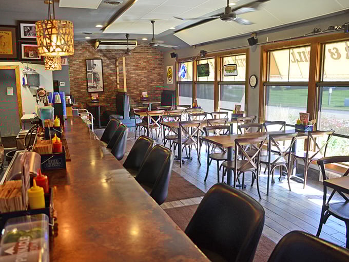 The dining room strikes that perfect balance between nostalgic charm and comfortable functionality&mdash;like your favorite jeans in restaurant form.