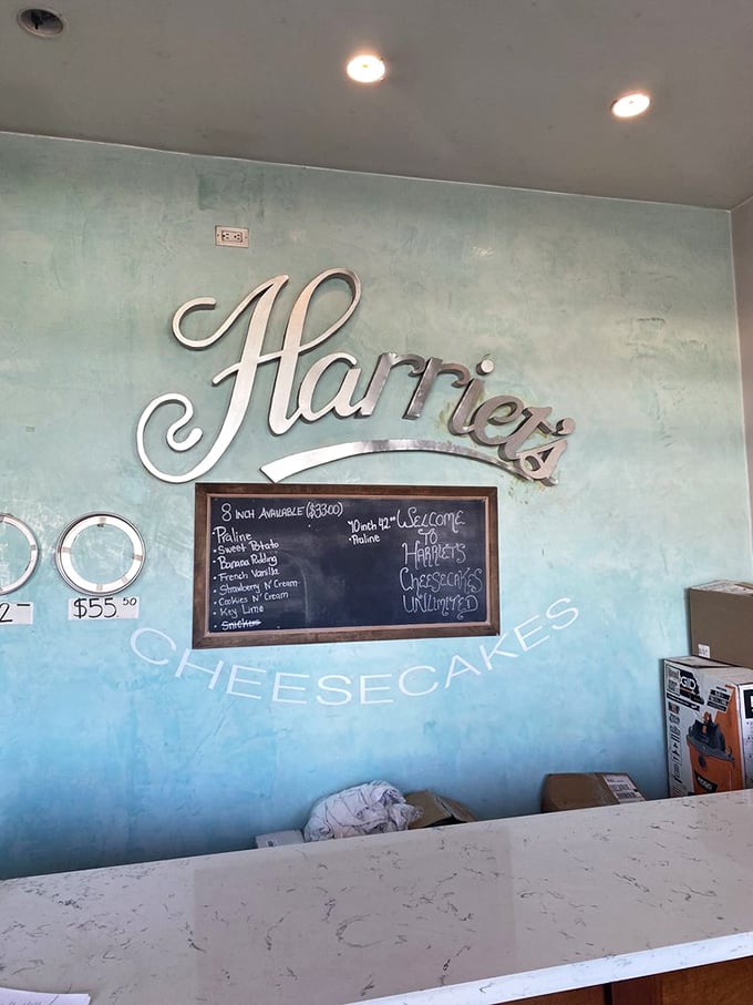 That signature mint-green wall isn't just decor &ndash; it's a beacon signaling you've reached the promised land of cheesecake perfection.