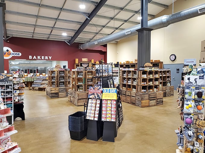 Inside, the spacious market unfolds like a treasure map where X marks the spot for that legendary bakery section.