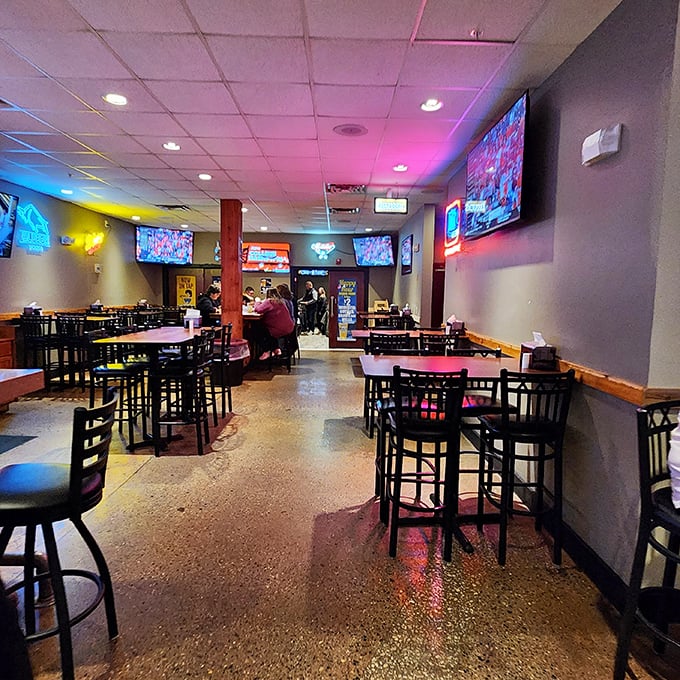 Where BBQ dreams come true. The casual dining room at Smokey D's balances sports bar vibes with serious barbecue business.