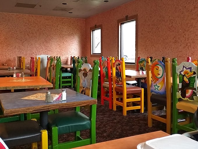 A fiesta for the eyes! These hand-painted chairs aren't just furniture&mdash;they're conversation starters that set the tone for the colorful experience ahead.