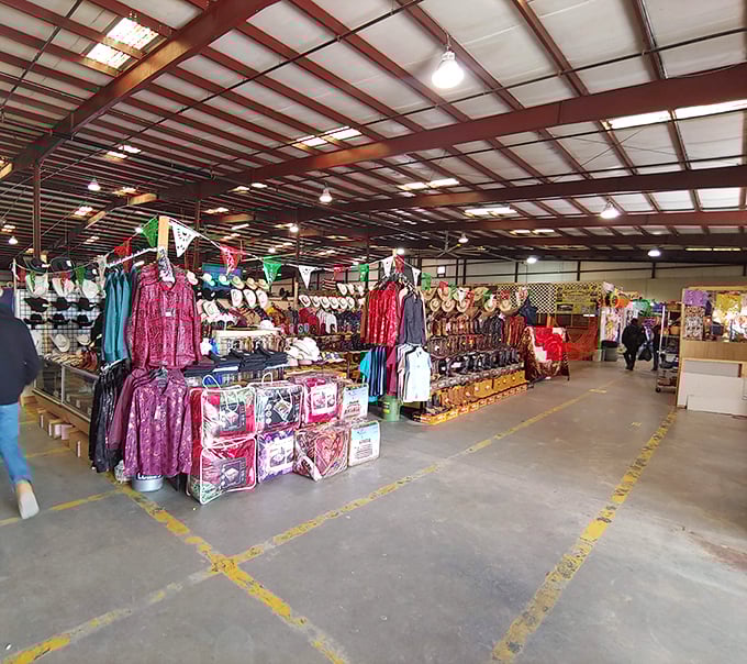 Inside the main building, rows of colorful merchandise create shopping boulevards where one person's castoffs become another's must-have discoveries.