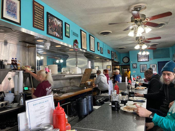 Where magic happens: Pete's counter seating isn't just efficient&mdash;it's a front-row ticket to Baltimore's breakfast theater, complete with sizzling griddle soundtrack.
