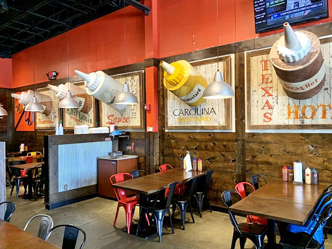 Those giant sauce bottles aren't just decoration &ndash; they're a preview of the flavor symphony awaiting your taste buds. Choose your conductor wisely.