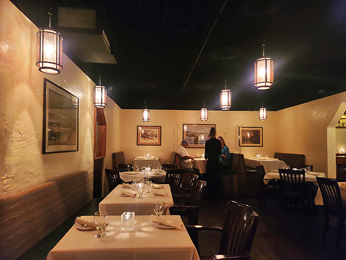 Descend into this subterranean seafood sanctuary where soft lighting and intimate tables create the perfect setting for both romance and serious lobster business.