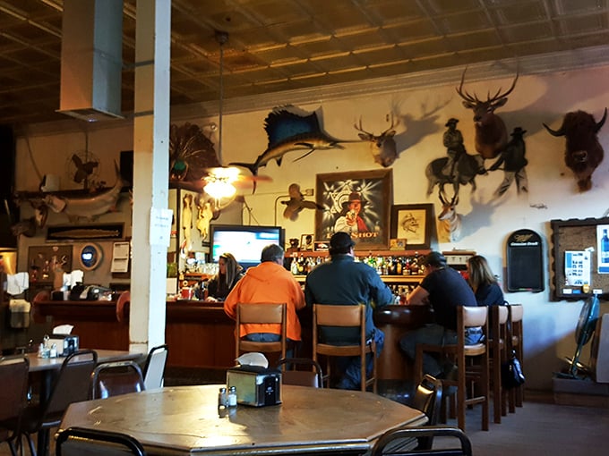 Where taxidermy meets gastronomy &ndash; the dining room's wildlife gallery silently vouches for the hunting prowess that informs the kitchen's meat expertise.