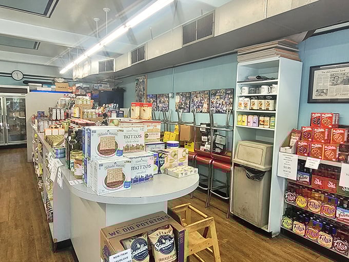Inside Protzel's, shelves brim with specialty items and matzo boxes&mdash;proof that good delis, like good marriages, require both sandwiches and shopping opportunities.