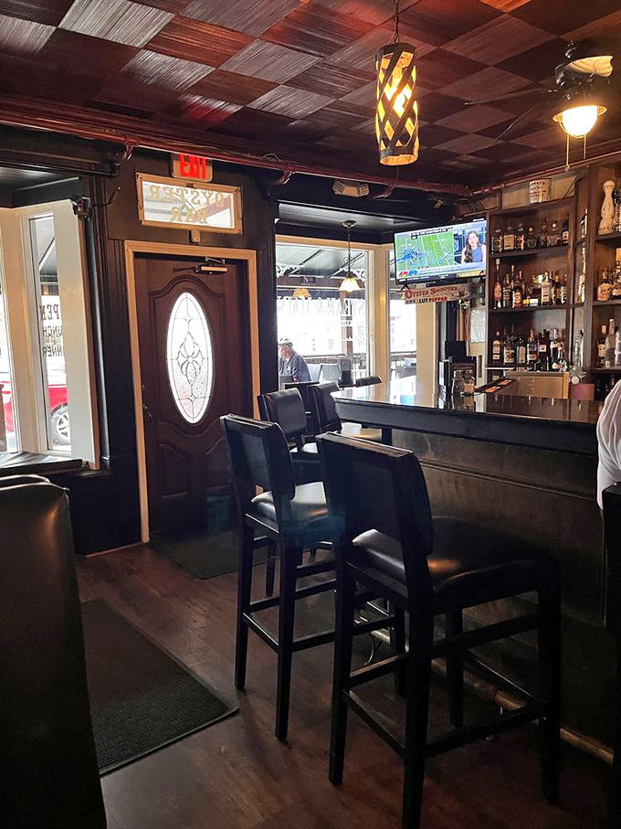 The bar area's wooden ceiling creates the warmth of a friend's living room &ndash; if your friend happened to be exceptionally skilled at interior design and steak preparation.