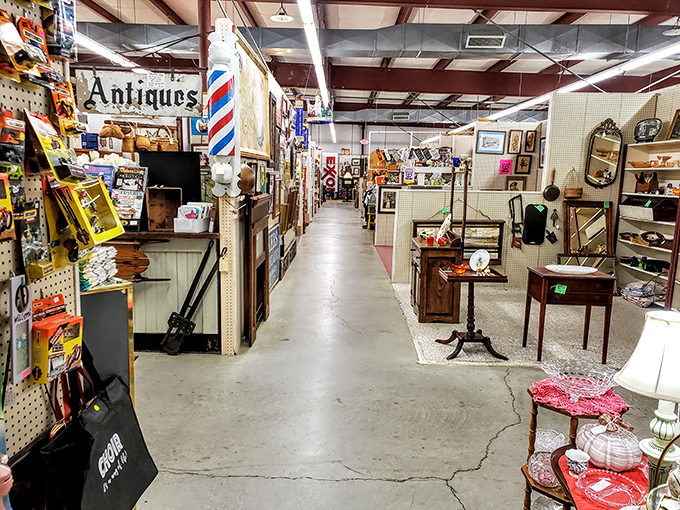 Aisles that beckon you deeper into the past. Each booth is its own time capsule, where yesterday's ordinary becomes today's extraordinary.