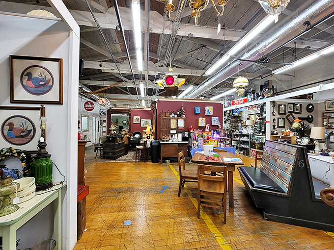 Where the past comes alive under exposed ceiling beams and worn wooden floors&mdash;each table, lamp, and cabinet whispering stories of bygone eras.