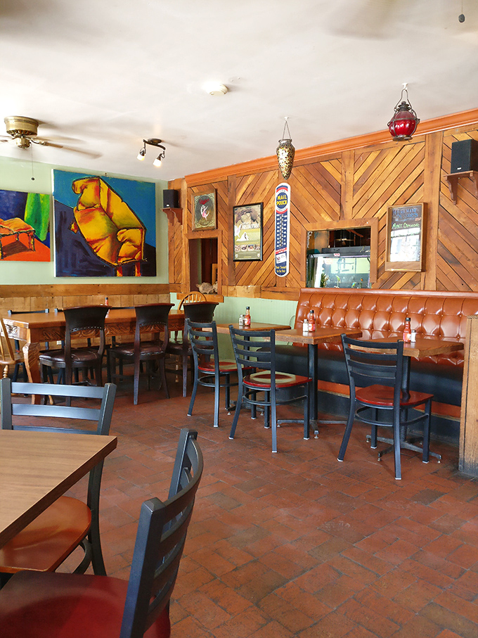 Warm wooden paneling, colorful local art, and cozy booths create the perfect mountain hideaway. It's like dining in a friend's cabin&mdash;if your friend made incredible burritos.