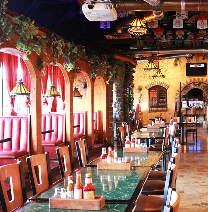 Step inside and suddenly you're not in West Valley City anymore&mdash;you're in a Mexican courtyard where every red booth promises a culinary adventure.