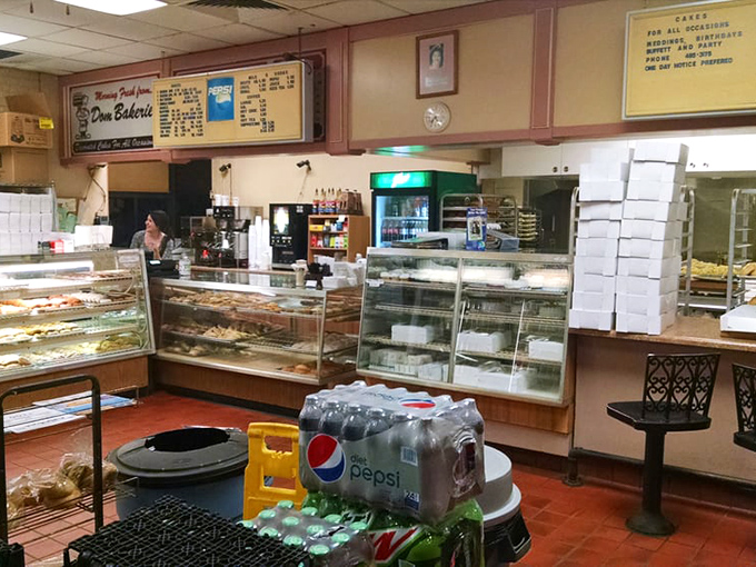 Step inside and join the morning pilgrimage. This no-frills interior says everything you need to know: focus on the donuts, not the decor.