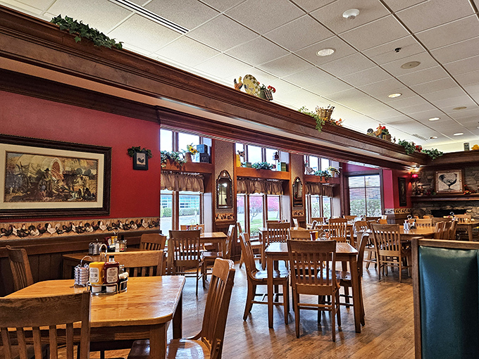 Step inside and time slows down &ndash; red walls and wooden tables create that rare atmosphere where coffee refills and conversation flow equally freely.